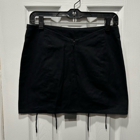 ARE YOU AM I | Skirts | Are You Am I Meili Black Mini Laceup Skirt ...
